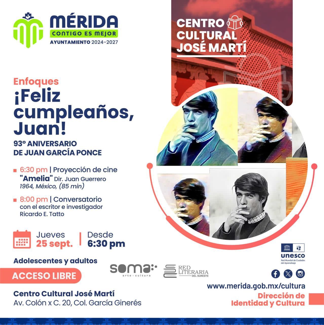 Celebrarán el 93 aniversario de Juan García Ponce – Revista Soma